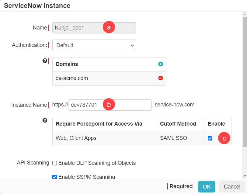 ServiceNow: Deploying Forcepoint Data Security Cloud | SSE as a SAML IdP